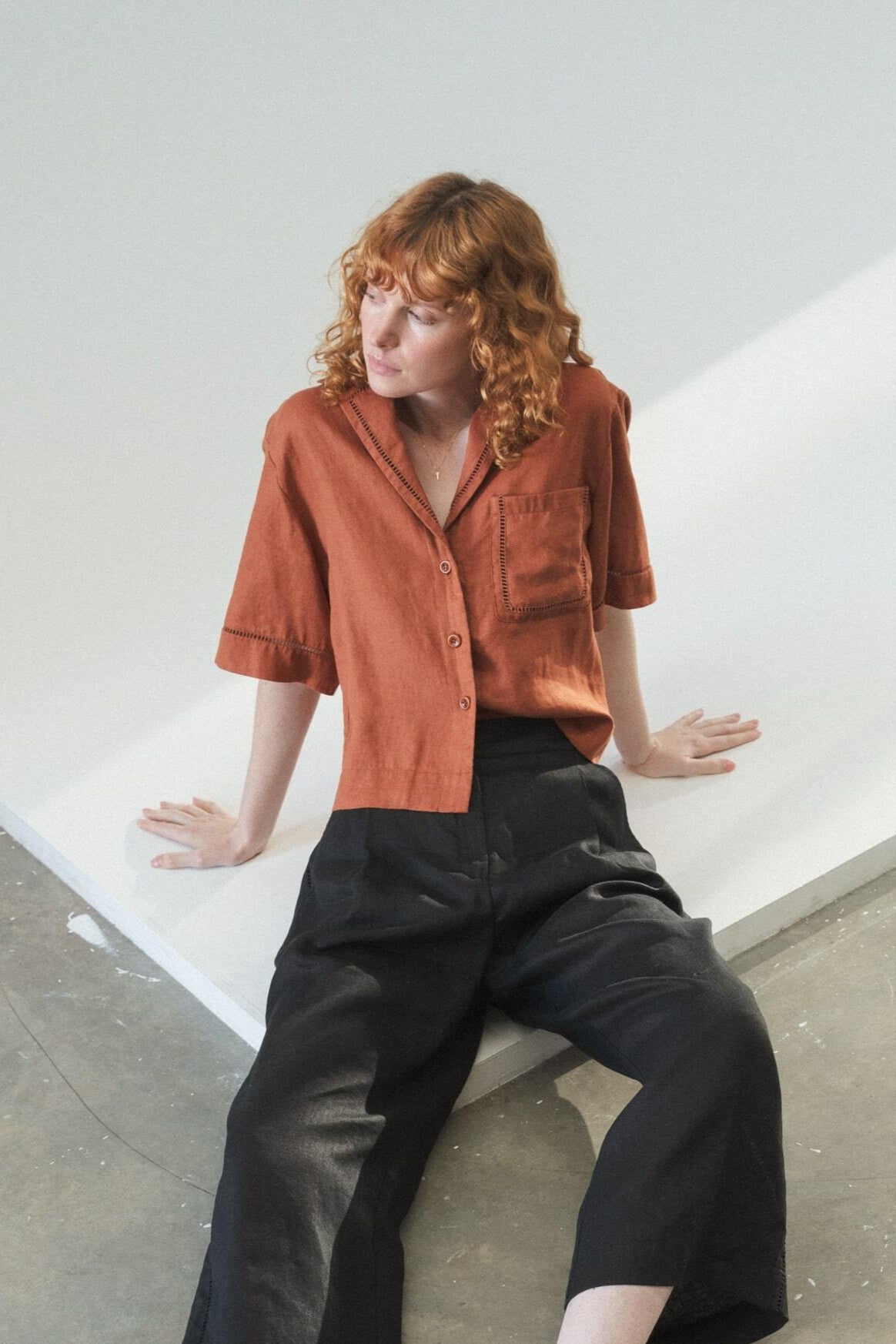 Quinn Cajun Linen Shirt - European linen – LILLY PILLY COLLECTION