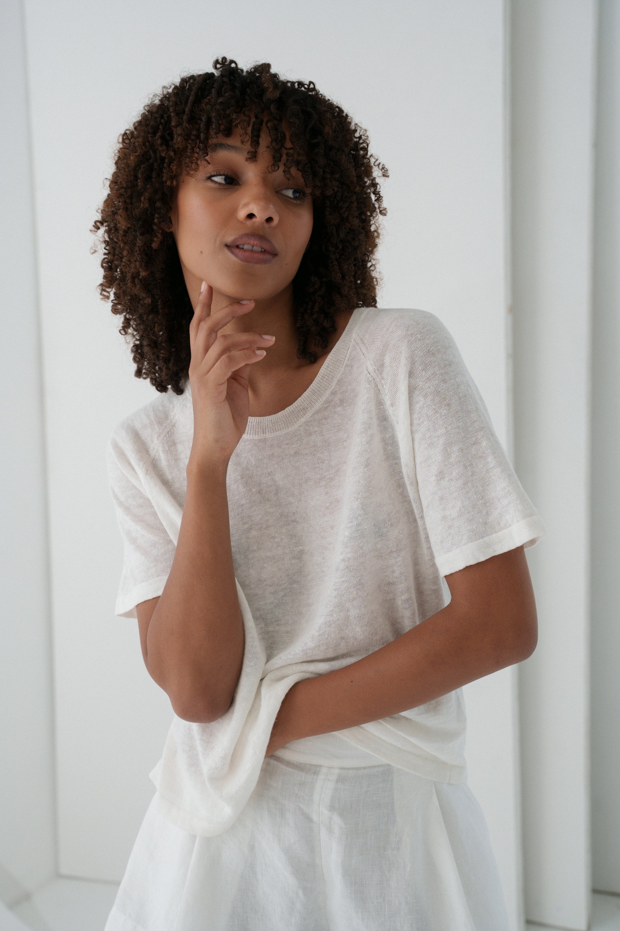 Grace Ivory Knit Top - European linen – LILLY PILLY COLLECTION
